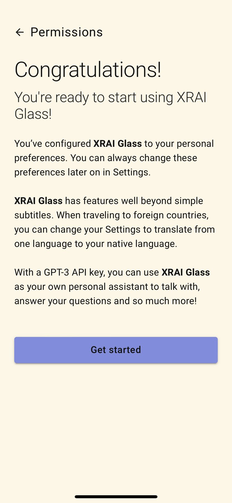 Setting up the XRAI app
