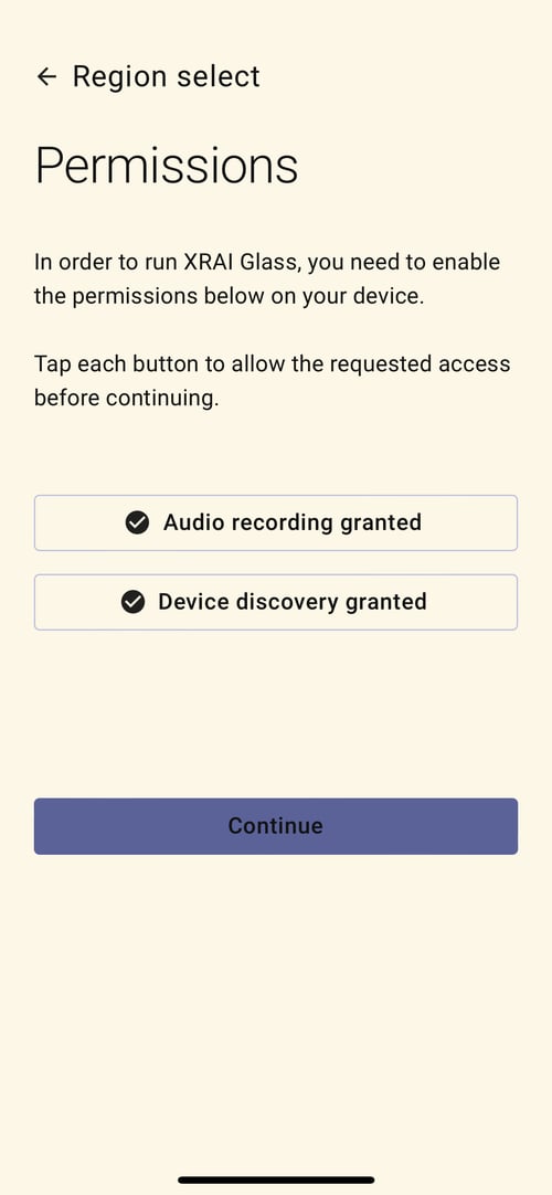 Setting up the XRAI app
