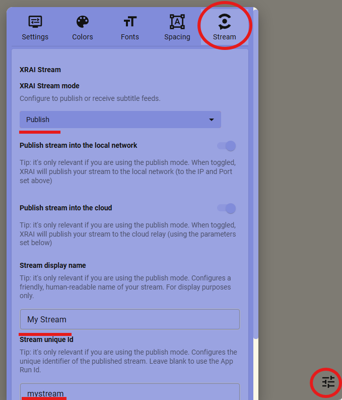 Setting up XRAI Stream