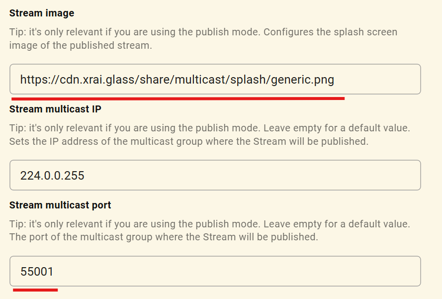 Setting up XRAI Stream
