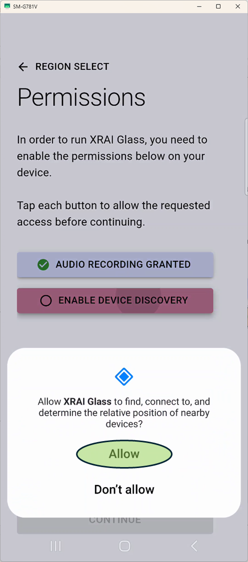 Setting up the XRAI app