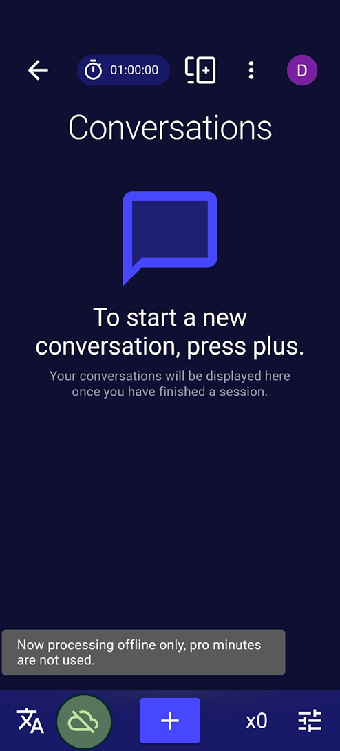 Switch to free offline transcription with XRAI Glass Essentials (Android)